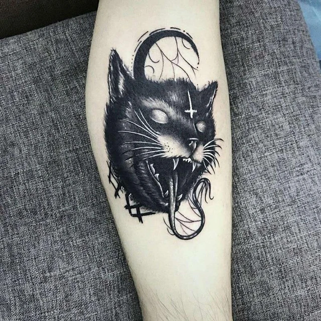 Demon Cat Tattoo
