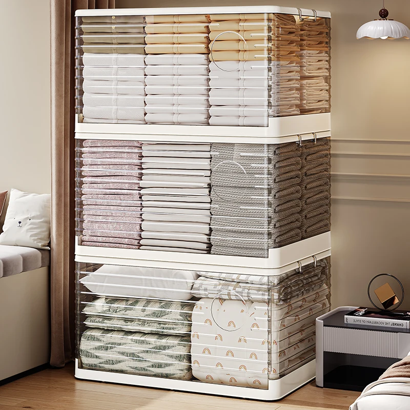 Super-Large-Capacity-Transparent-Foldable-Storage-Box-with-Lid-Toys ...