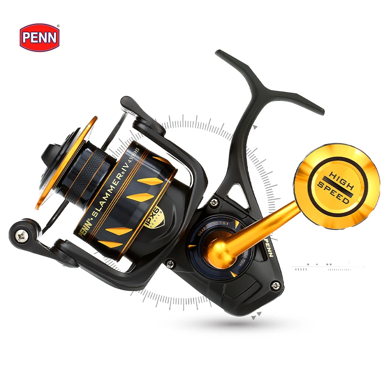 Penn slammer iv 4500 10500 molinete de pesca de fiação 8 + 1bb corpo de ...