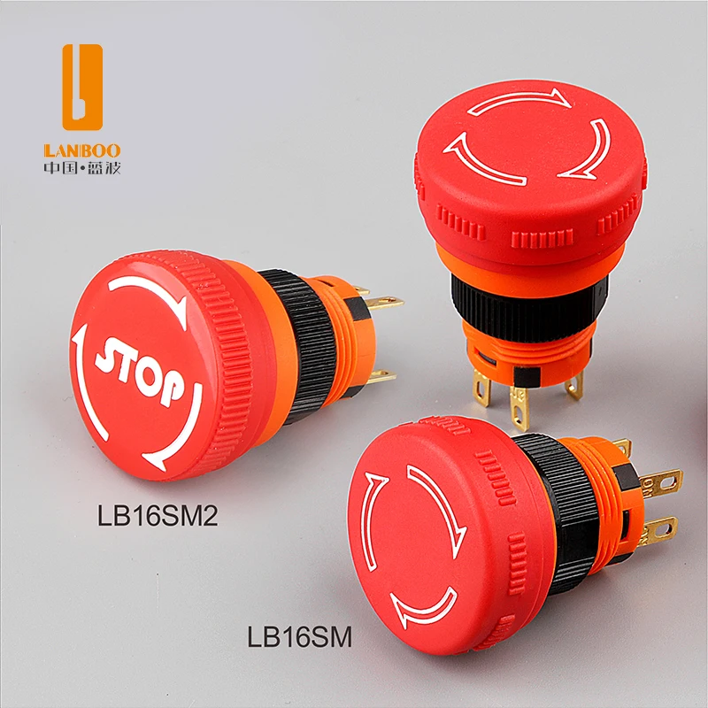Plastic Emergency Stop Switch | Plastic Mushroom Stop Button ...