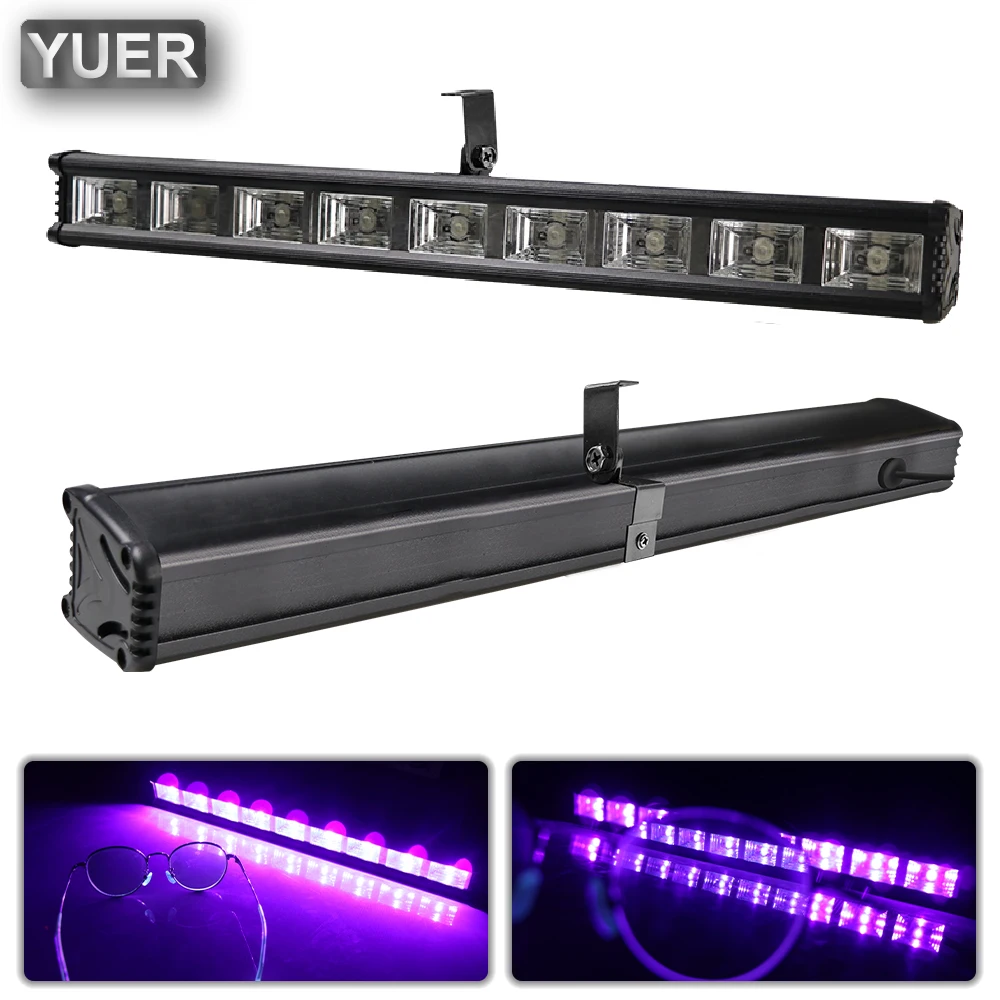 2022 NEW 9X2w Led Ultraviolet Lights Aluminum Flat Dyeing UV Light Dj Lights Party Lights UV ...