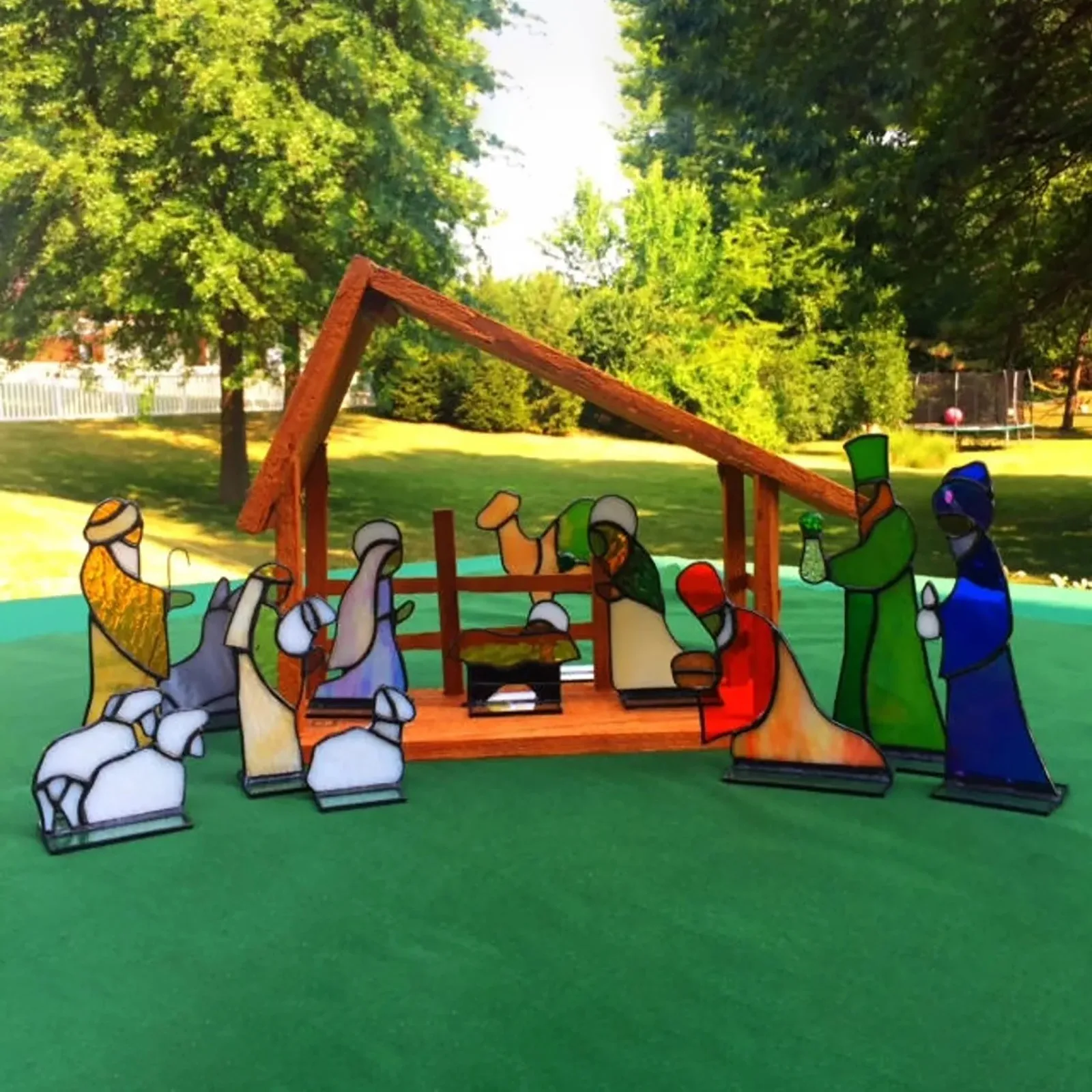 2024-Stained-Glass-Christmas-Nativity-Scene-Stained-Glass-Creche ...