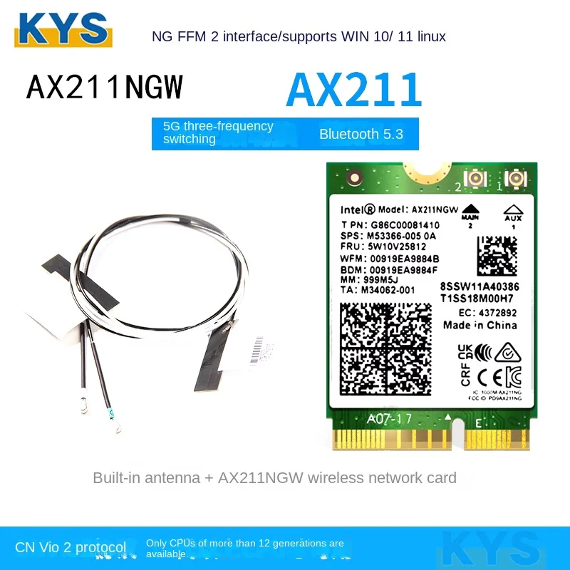 AX211NGW-Tri-Band-2-4G-5G-6Ghz-Wireless-Network-Wifi-Card-Adapter-WiFi ...