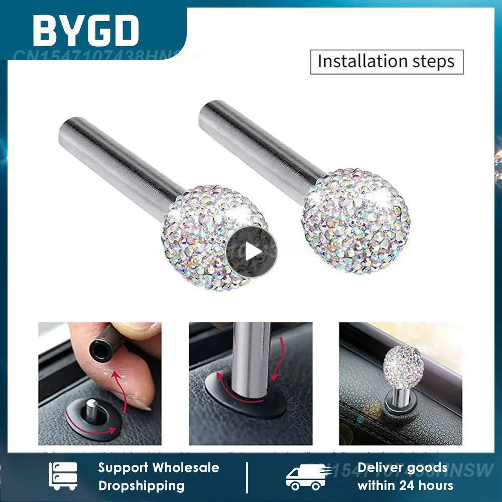 Bling-Car-Door-Pin-Lock-Knob-Pull-Pins-Aluminum-Alloy-Car-Door-Handle ...