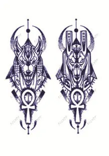 Egyptian Jackal Tattoo