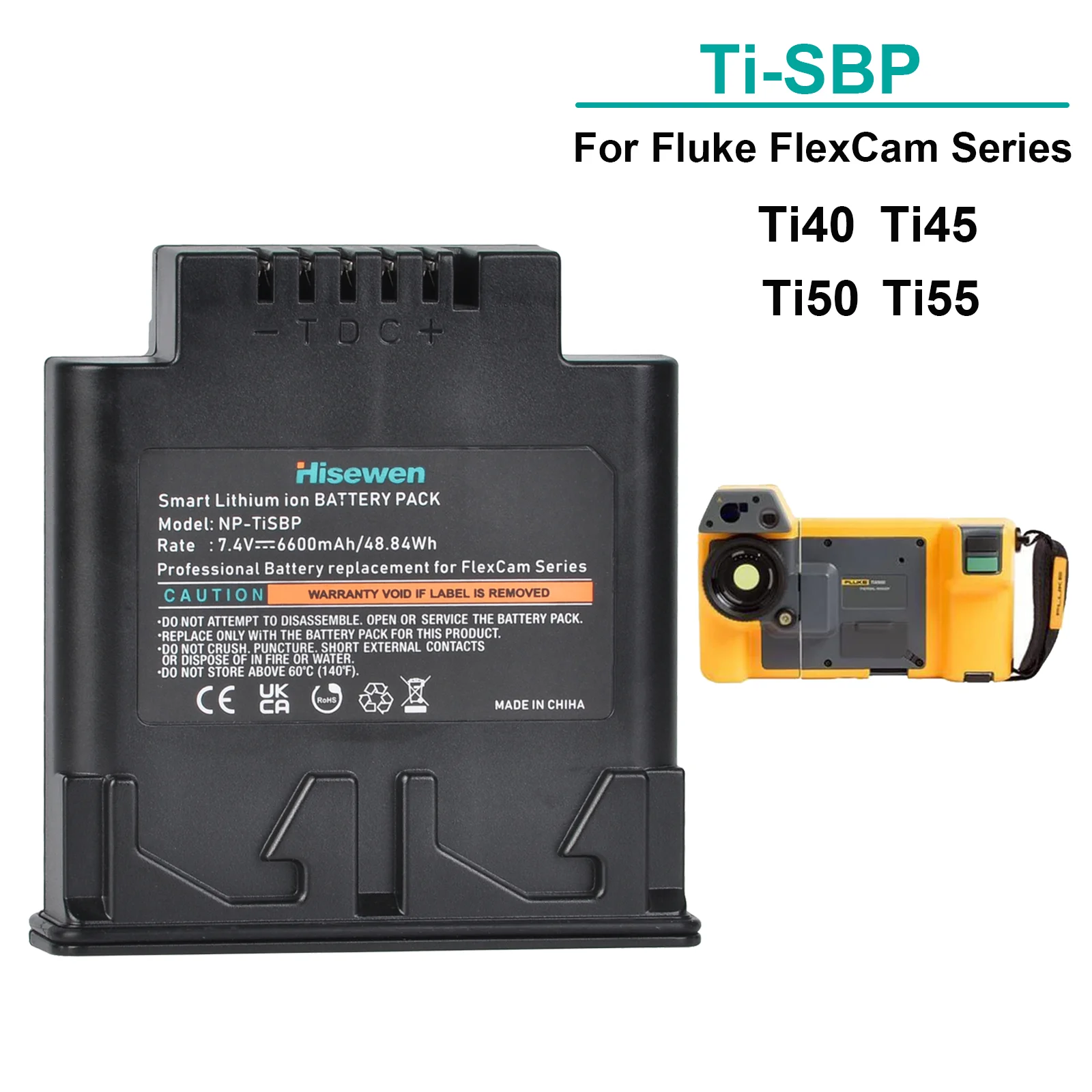 Bateria ti-sbp para fluke ti40 ti45 ti50 ti55, bateria de substituição ...