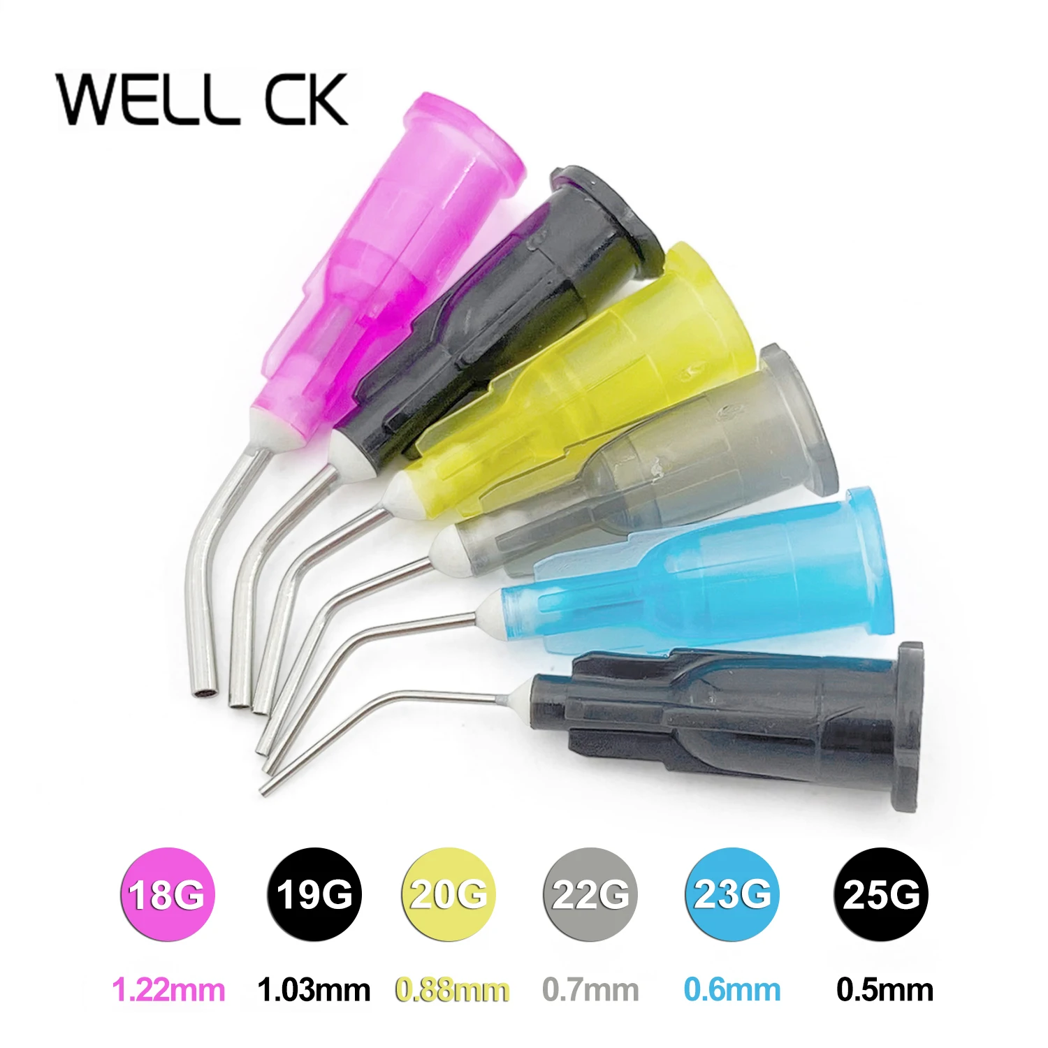 100pcs/lot Equipment Irrigation Bent Needle Tips Dental Flow Sealant ...