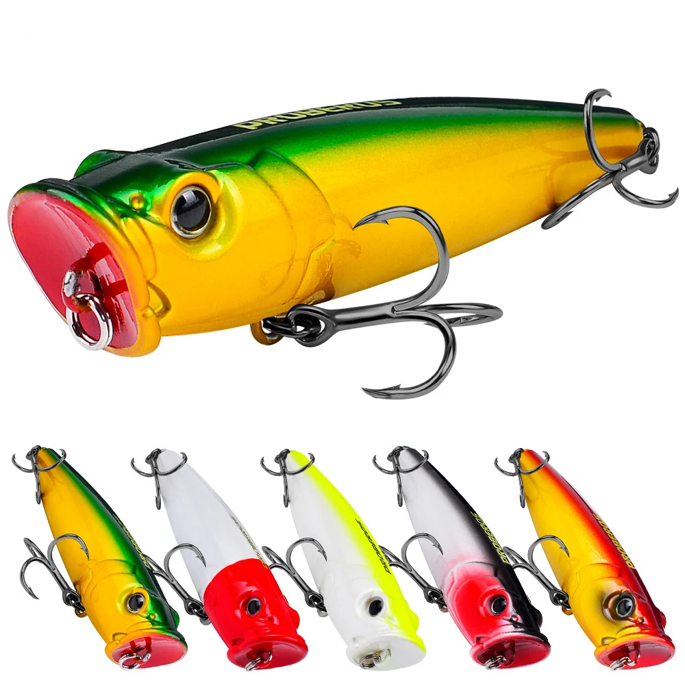 Popper-Fishing-Lures-Hard-Topwater-Artificial-Floating-Bait-Wobblers-3D ...