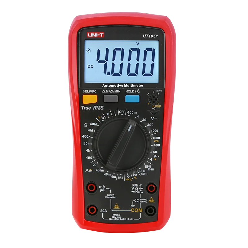 UNI-T-UT105-UT107-Automotive-Multimeter-True-RMS-Voltmeter-Tach-Dwell ...