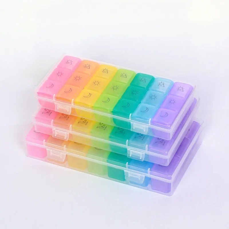 1PCS-4-Row-28-Squares-3Rows-21Grids-Weekly-7-Days-Tablet-Pill-Box ...