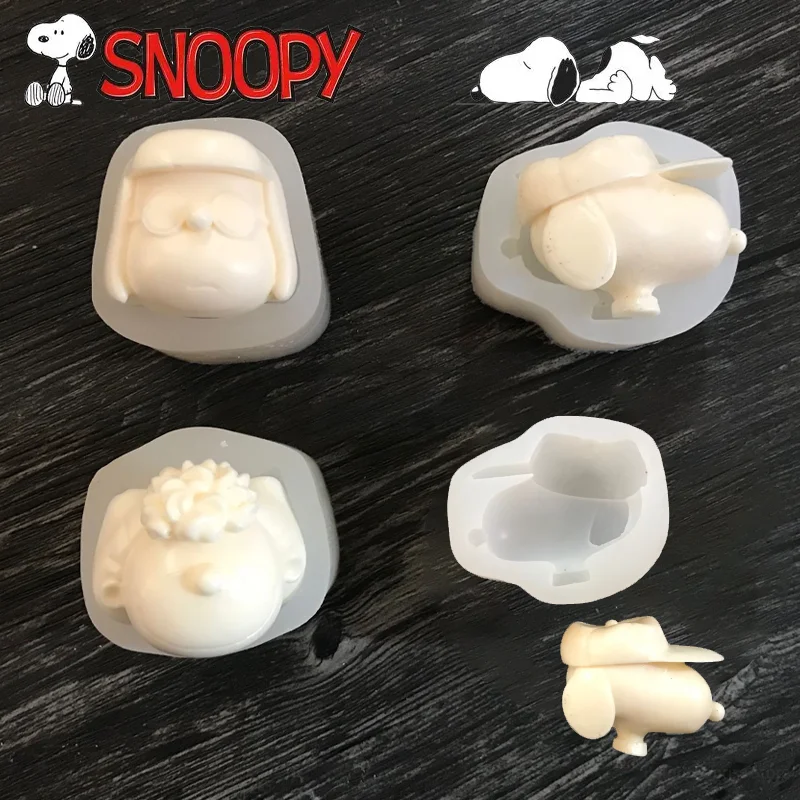 Snoopy Candle Epoxy Epoxi Mould Aromatherapy Plaster Silicone Mold DIY ...