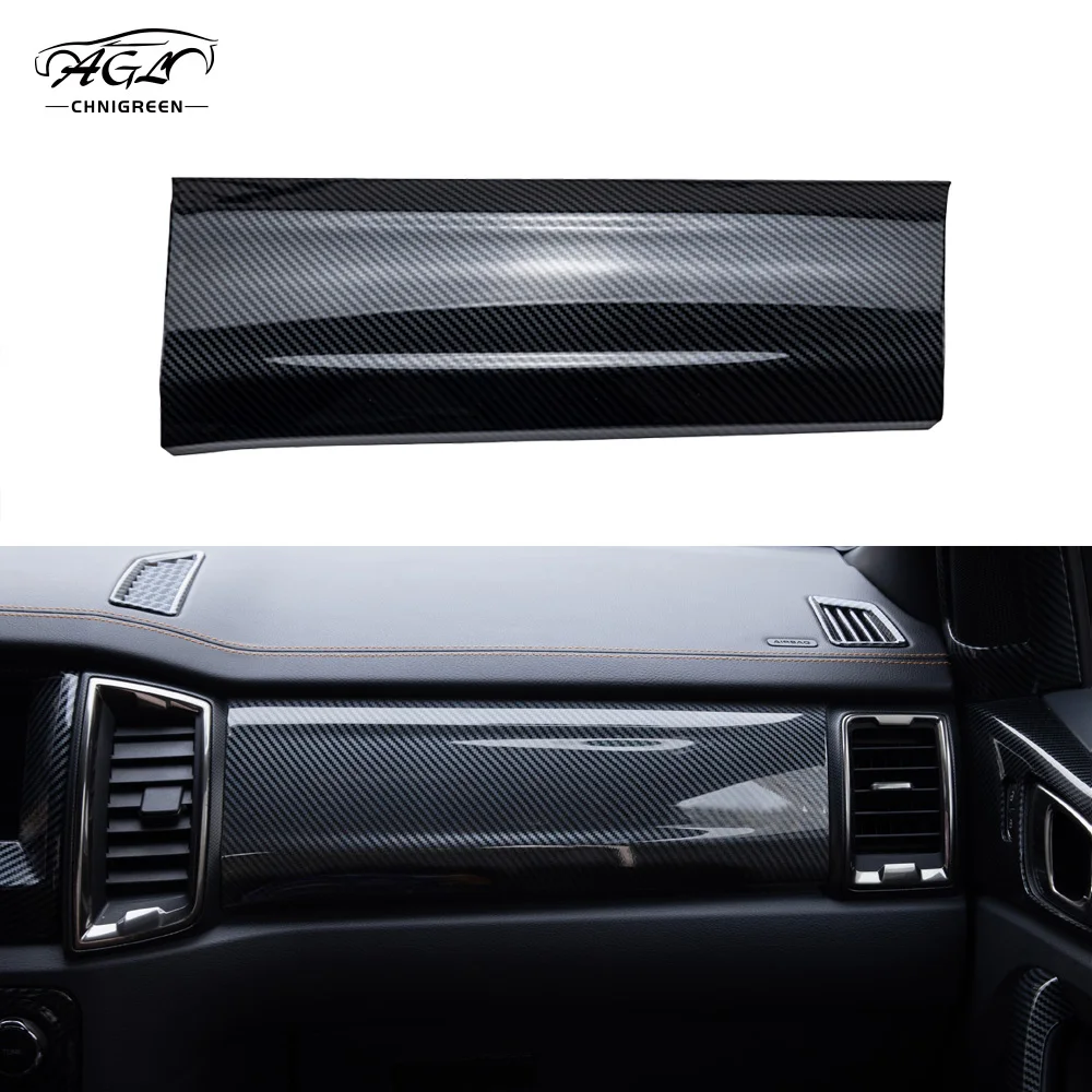 Carbon Fiber Color LHD Co-pilot Panel Cover Trim Interior Decoration ...