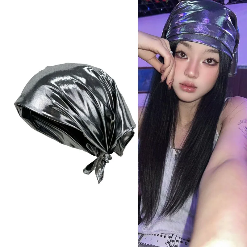 Fashion Women Bandana Hair Scarf Girls Punk Square Bandanas Headwear ...