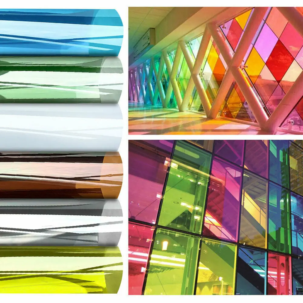 20x30cm-6pcs-Bundle-Transparent-Decorative-Window-Film-Anti-UV-Colorful ...