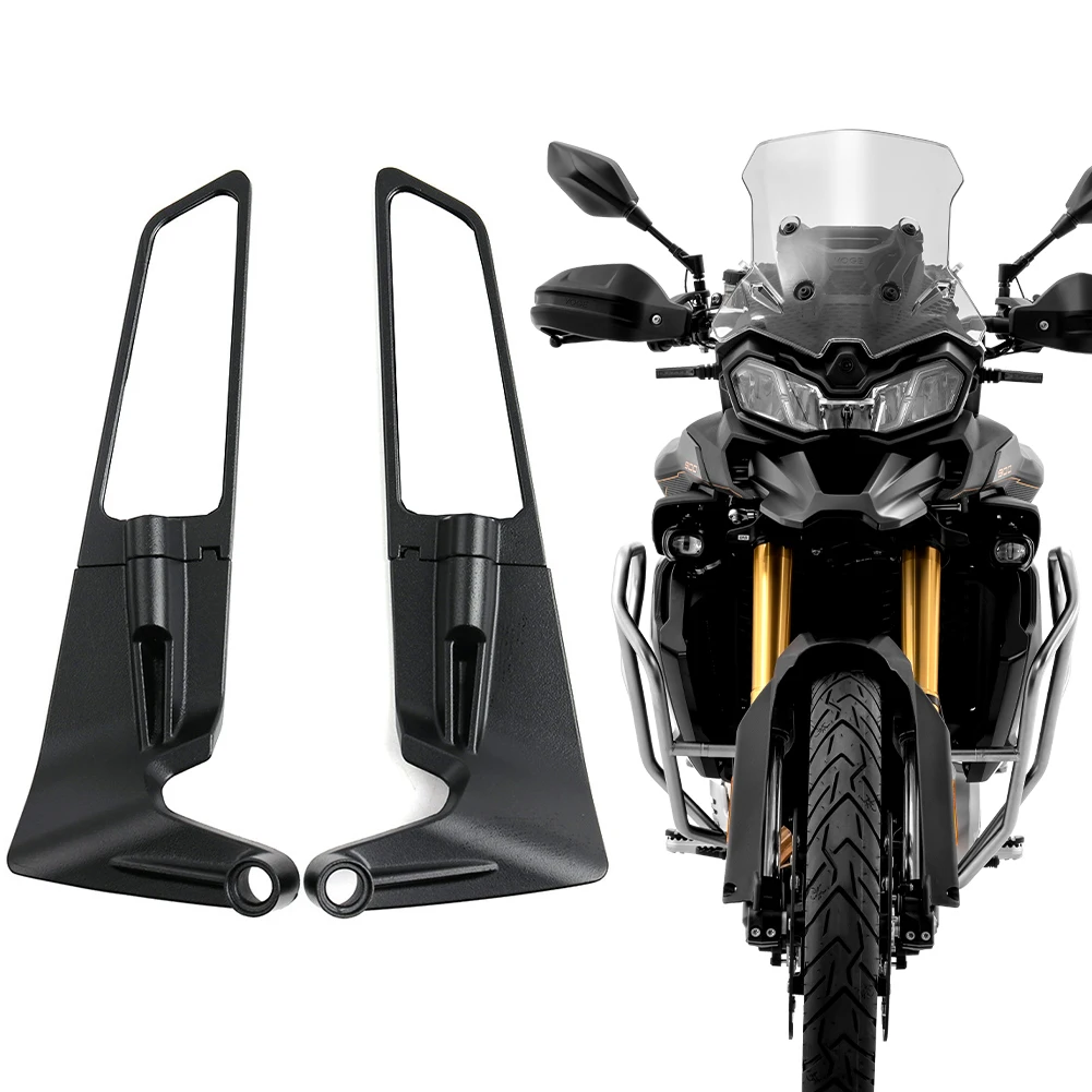 Motorcycle Rear View Mirrors 10mm 8mm Stealth Wind Wing Side Mirrors ...