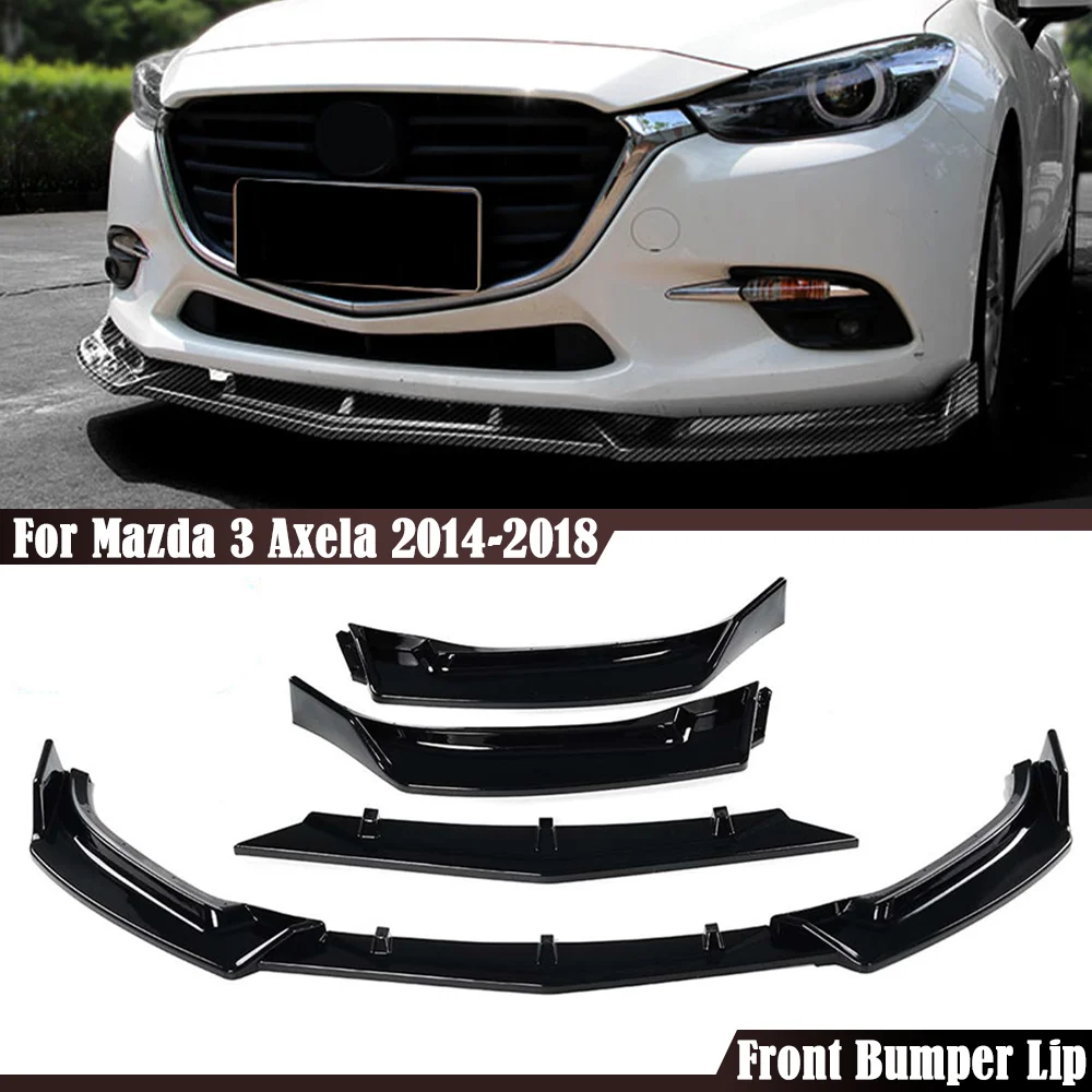 3Pcs-Car-Front-Bumper-Spoiler-Lip-Body-Kit-Bumper-Diffuser-Guard-For ...