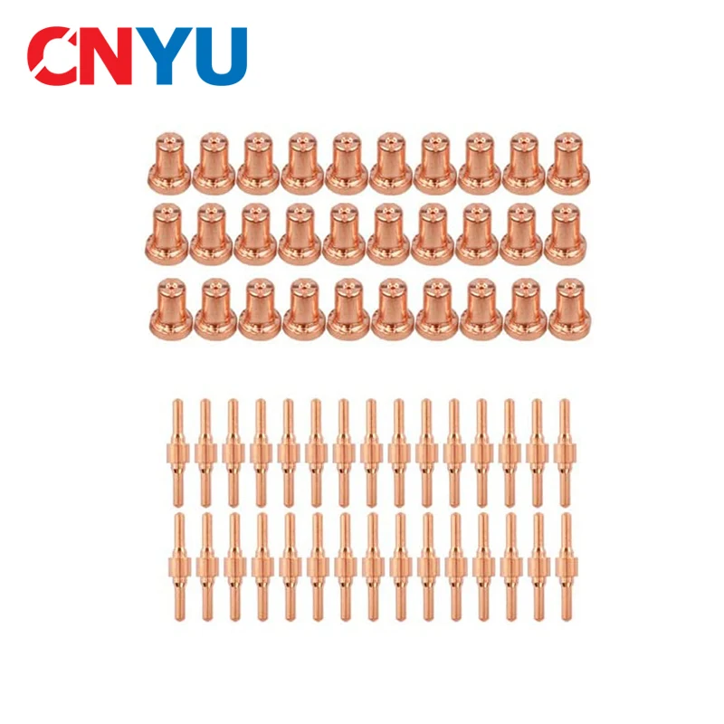 20-40-60pcs-Consumables-Red-Copper-Extended-Long-Tip-Electrodes-and ...