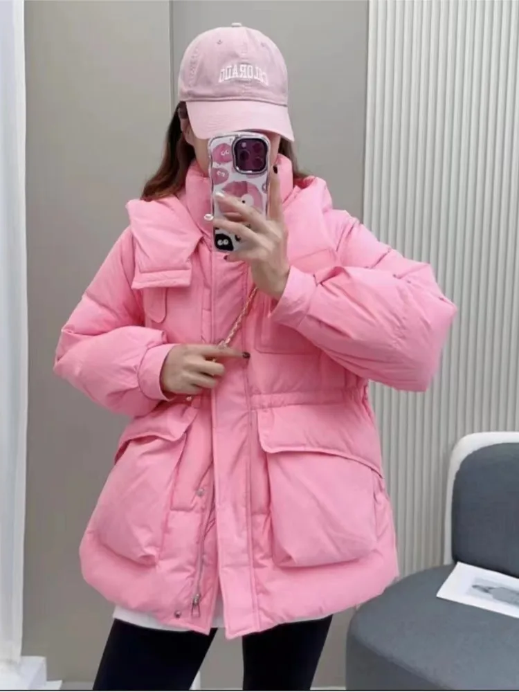 Doudoune-capuche-en-duvet-de-canard-blanc-pour-femme-Parkas-OutChester ...