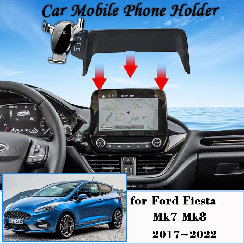 Car-Mobile-Phone-Holder-for-Ford-Fiesta-Mk7-Mk8-2017-2022-GPS-Screen ...
