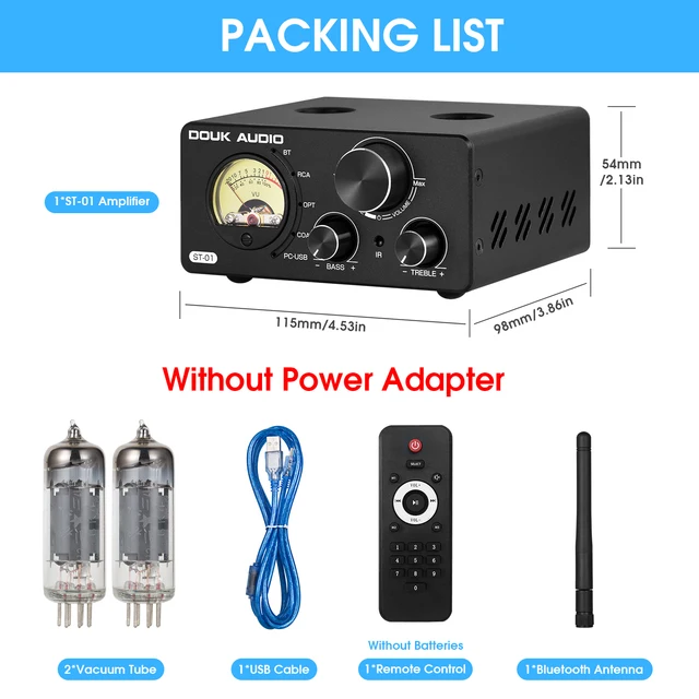 Douk Audio HiFi Vacuum Tube Power Amplifier Bluetooth 5.0 Stereo ...
