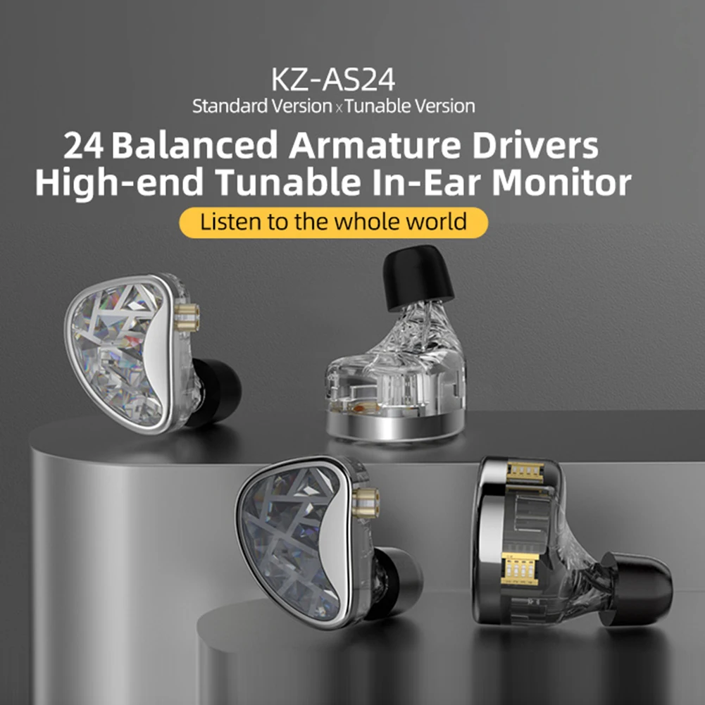 KZ-AS24-HiFi-Earphone-24-BA-Units-High-end-Tunable-In-Ear-balanced ...