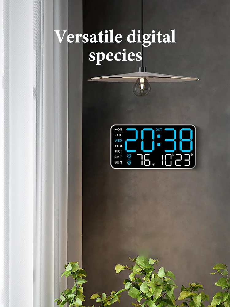 Voice-Control-Alarm-Clock-USB-Powered-LED-Digital-Clocks-Temp-Date-Week ...