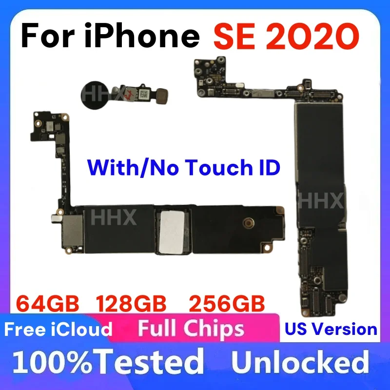 Motherboard For iphone SE 2020 With/No Touch ID Unlocked Logic Board ...