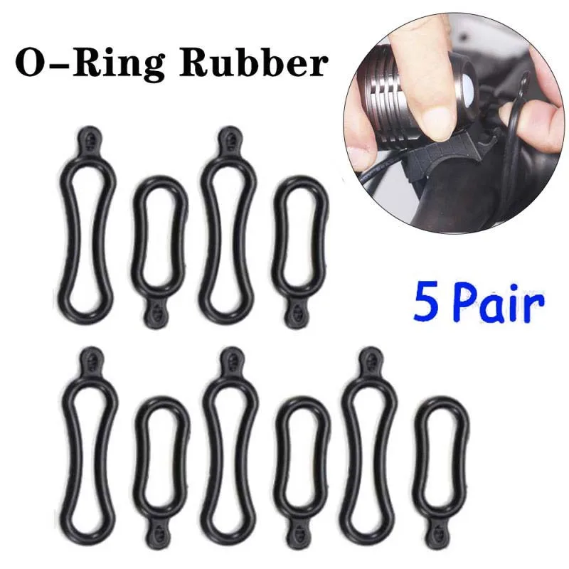 10-Pcs-5-Pair-Silicone-Rubber-Band-Bike-Light-Ring-Bicycle-Headlight ...
