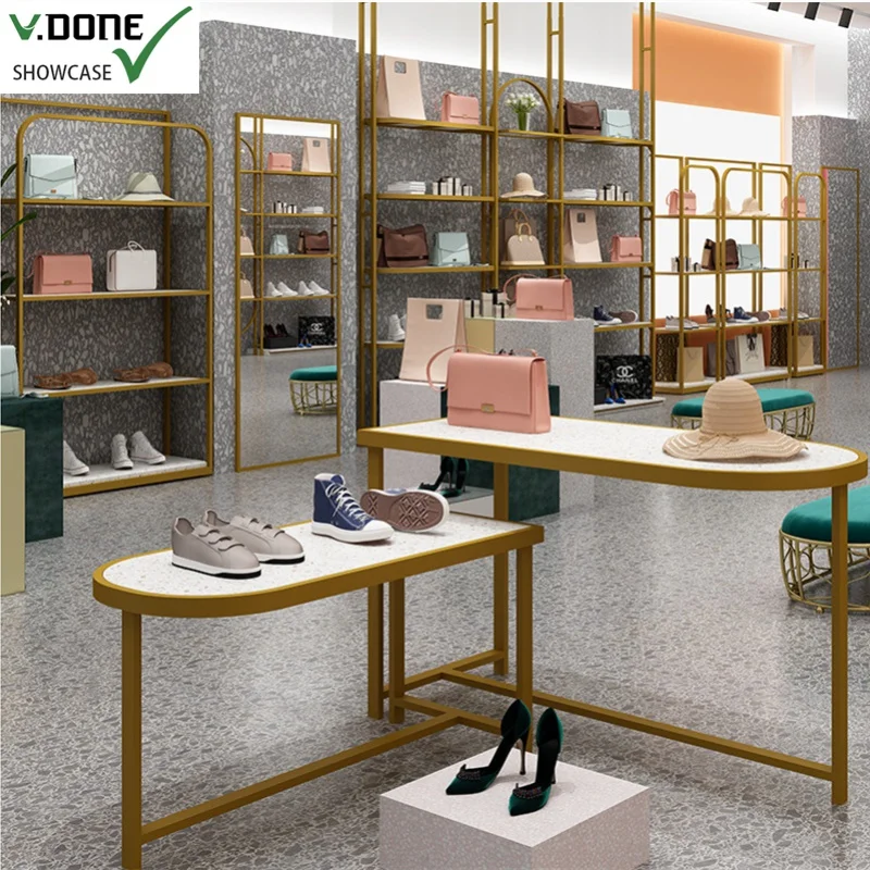 custom-Clothes-showcase-for-shoes-shop-cloth-stand-display-metal-iron ...