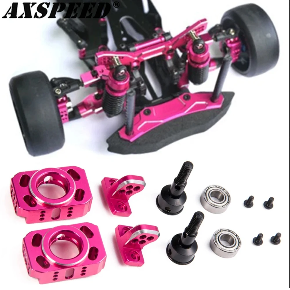 AXSPEED RC Car Steering Suspension Knuckle Kit Aluminum Adjustable ...