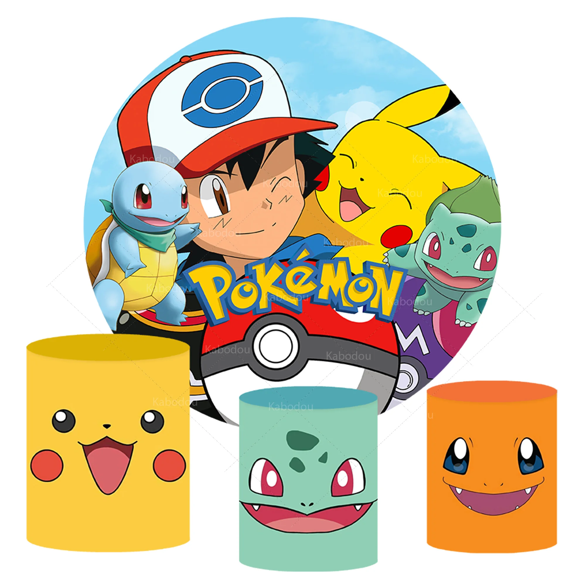 TAKARA TOMY Pokemon Round Backdrop Elasticity Circle Pikachu Baby ...