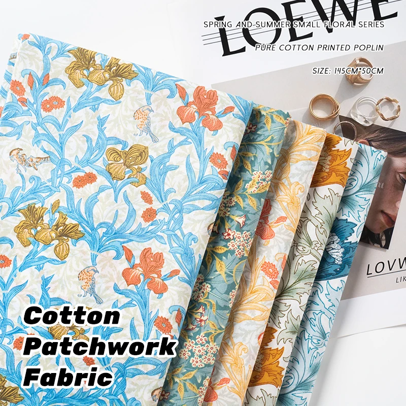 series-Morris-Vintage-Botanical-Plant-Flower-Cloth-Sewing-Pattern-Women ...