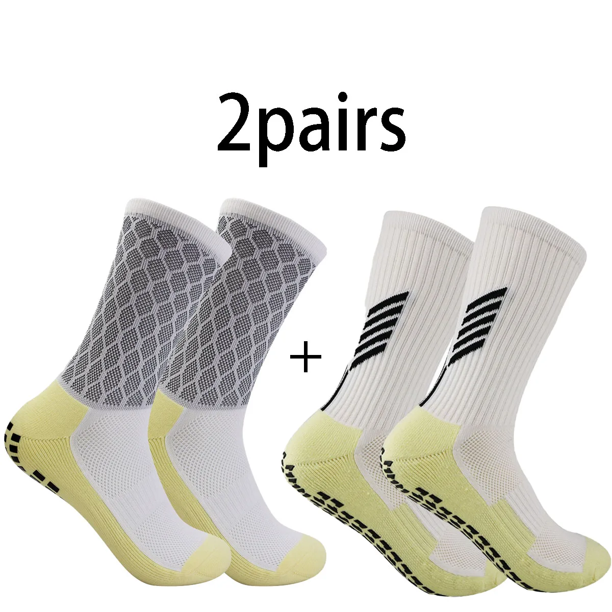 2-pairs-of-combination-men-s-and-women-s-soccer-non-slip-socks-sports ...
