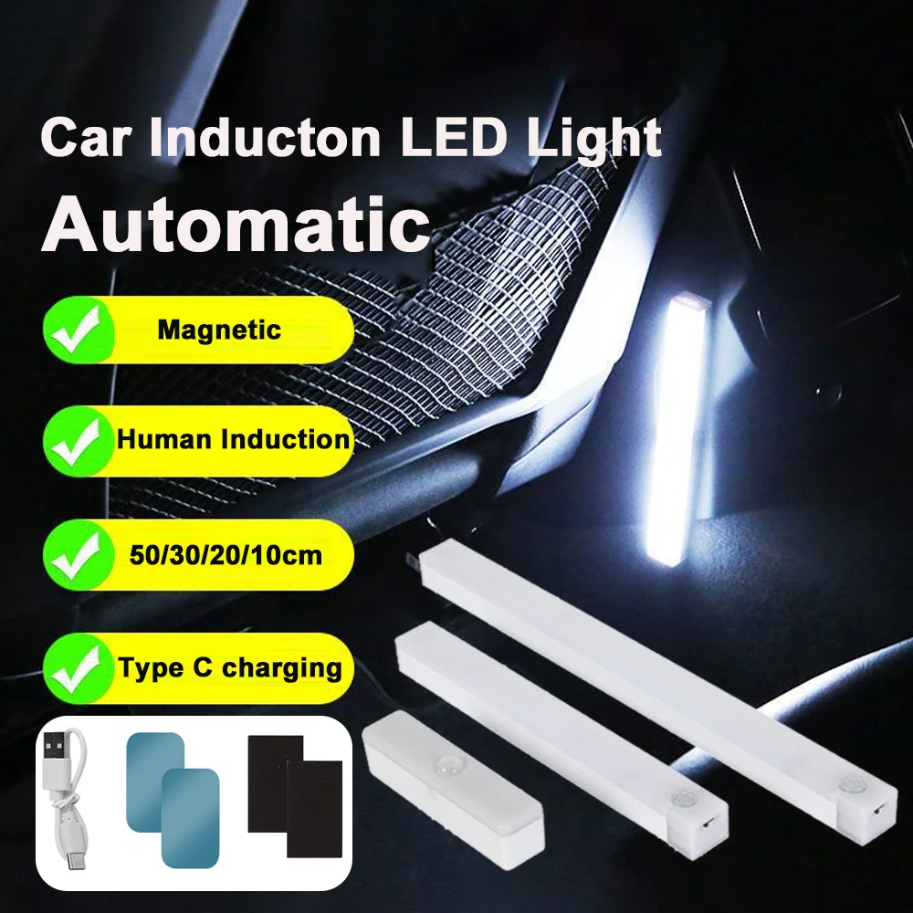 Magnetic-Car-Sensor-Light-Strip-Bar-Lamp-Type-C-Automatic-Induction ...