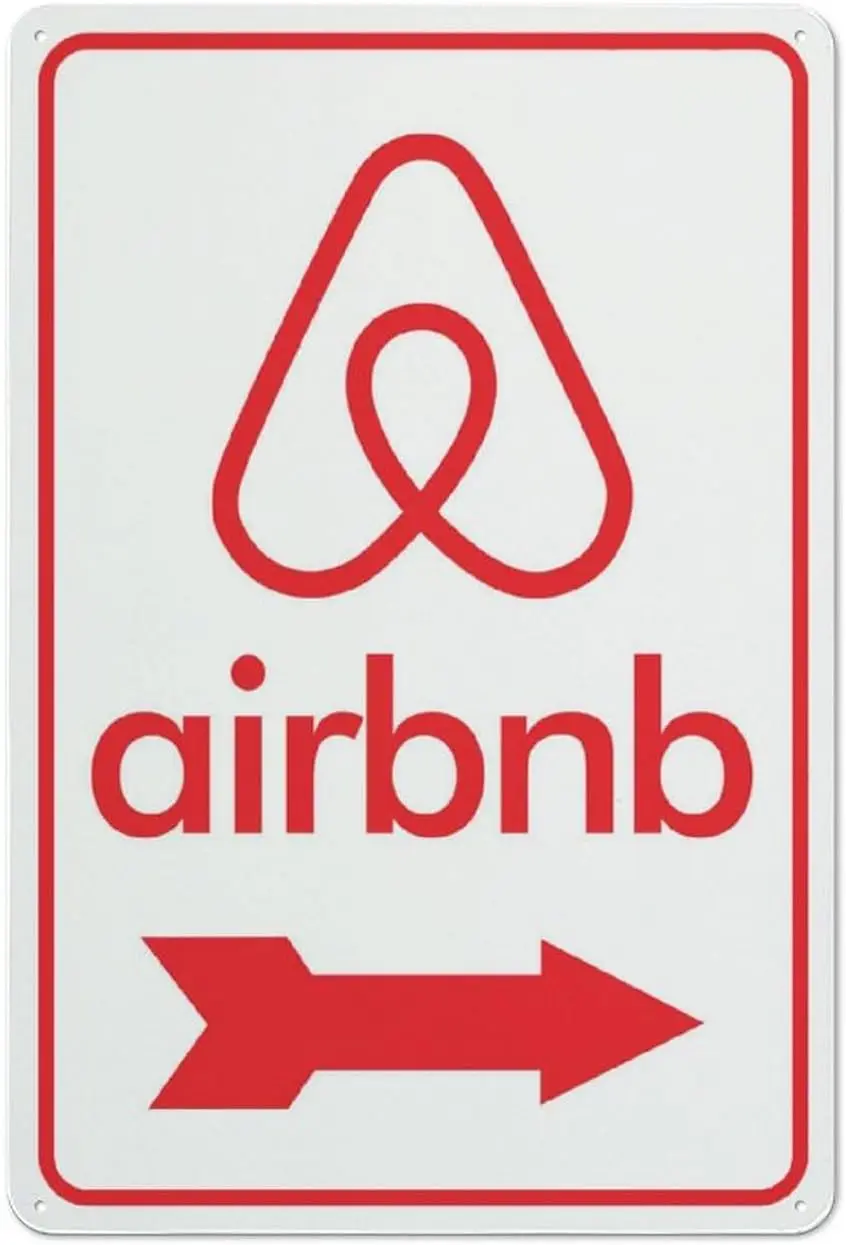 Airbnb (Right Arrow) Sign 12X8 Inch Tin Sign Great For Garden And Yard ...