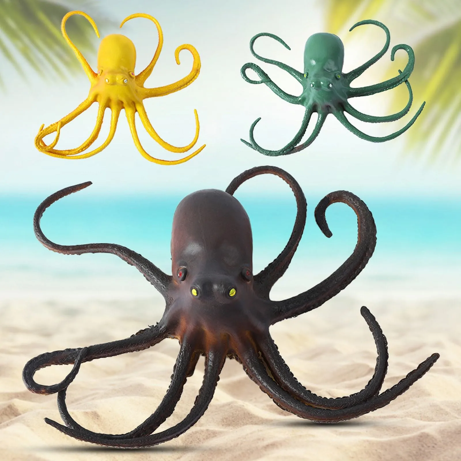 Simulation-Octopuses-Diving-Toys-Pool-Toys-With-Gold-Mesh-Bag-Swimming ...