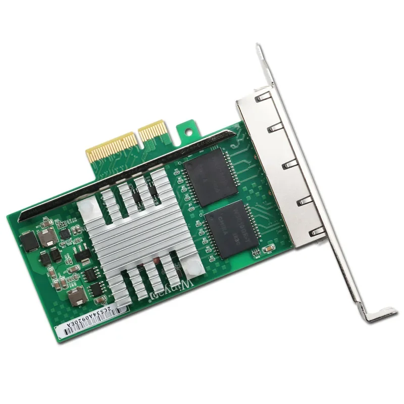 Сетевая карта 4 портами плата PCI Express Gigabit 1000Mbps PCIE X4 ...