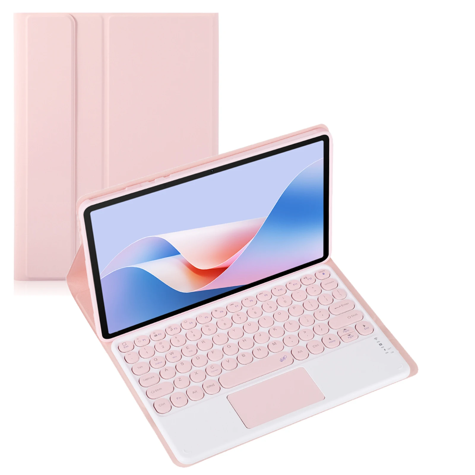 Lenovo Tab M11/K11 LTE 11 인치 2024 TB330FU 태블릿 분리형 Bluetooth 원형 키 캡 키보드 ...