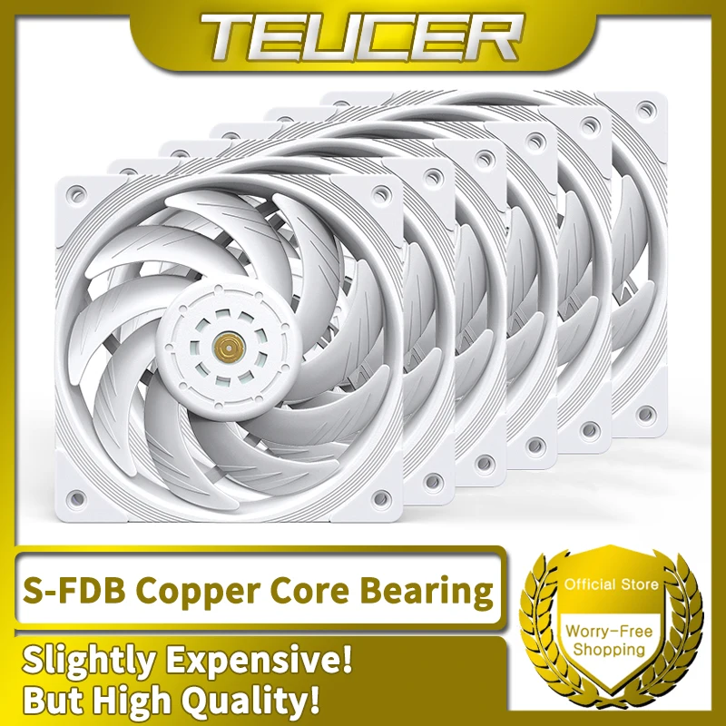 TEUCER Wind Holiness Cooling Fan 12cm 12V 4PIN PWM 2150RPM S-FDB ...