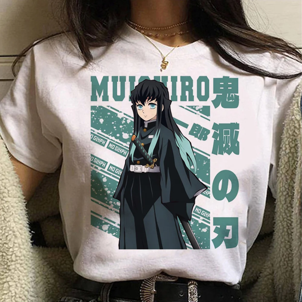 Camiseta-de-Demon-Slayer-para-mujer-ropa-divertida-de-manga-Y2K-Kimetsu ...