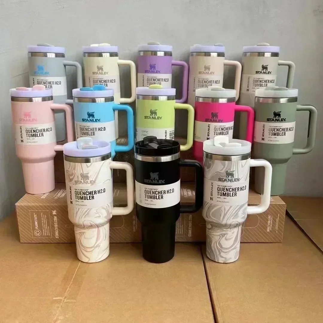 Vaso-para-Stanley-de-40oz-tapa-de-paja-FlowState-taza-de-coche-con ...