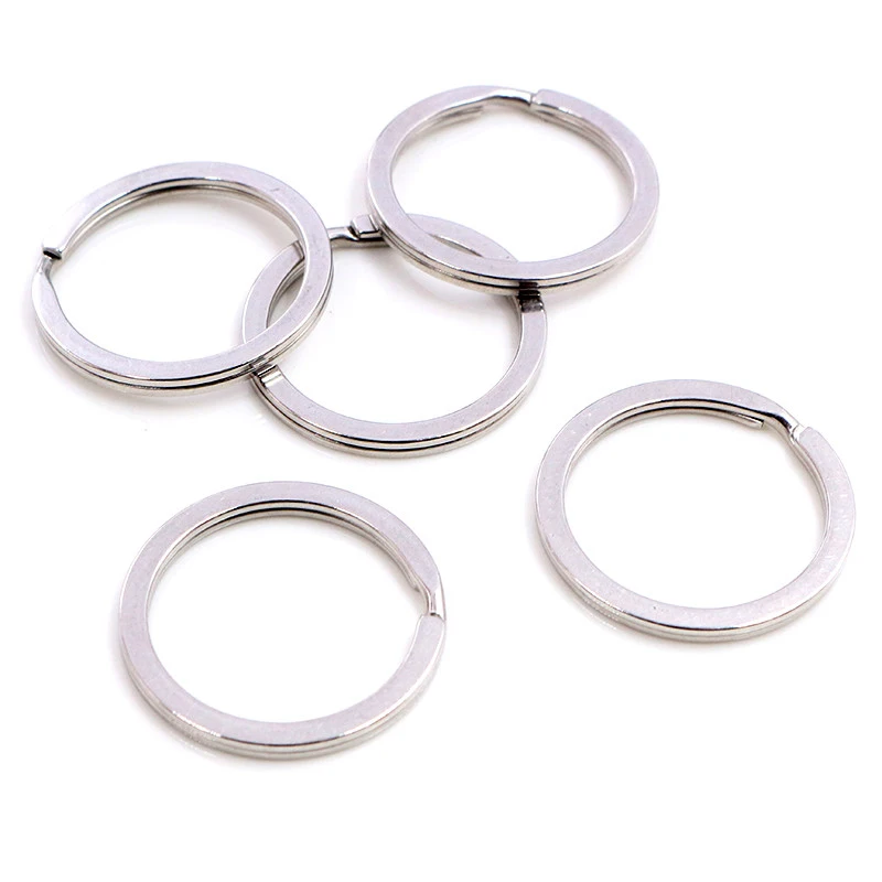 stainless-Steel-25mm-28mm-20pcs-lot-Key-Ring-Key-Chain-No-Fade-Colors ...