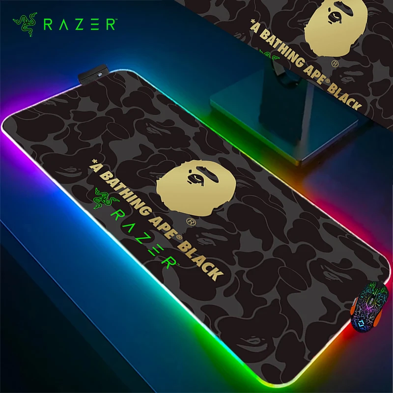 Goliathus Razer X Bape A Bathing Ape Mouse Pad Rgb Desktop Mat Gamers ...