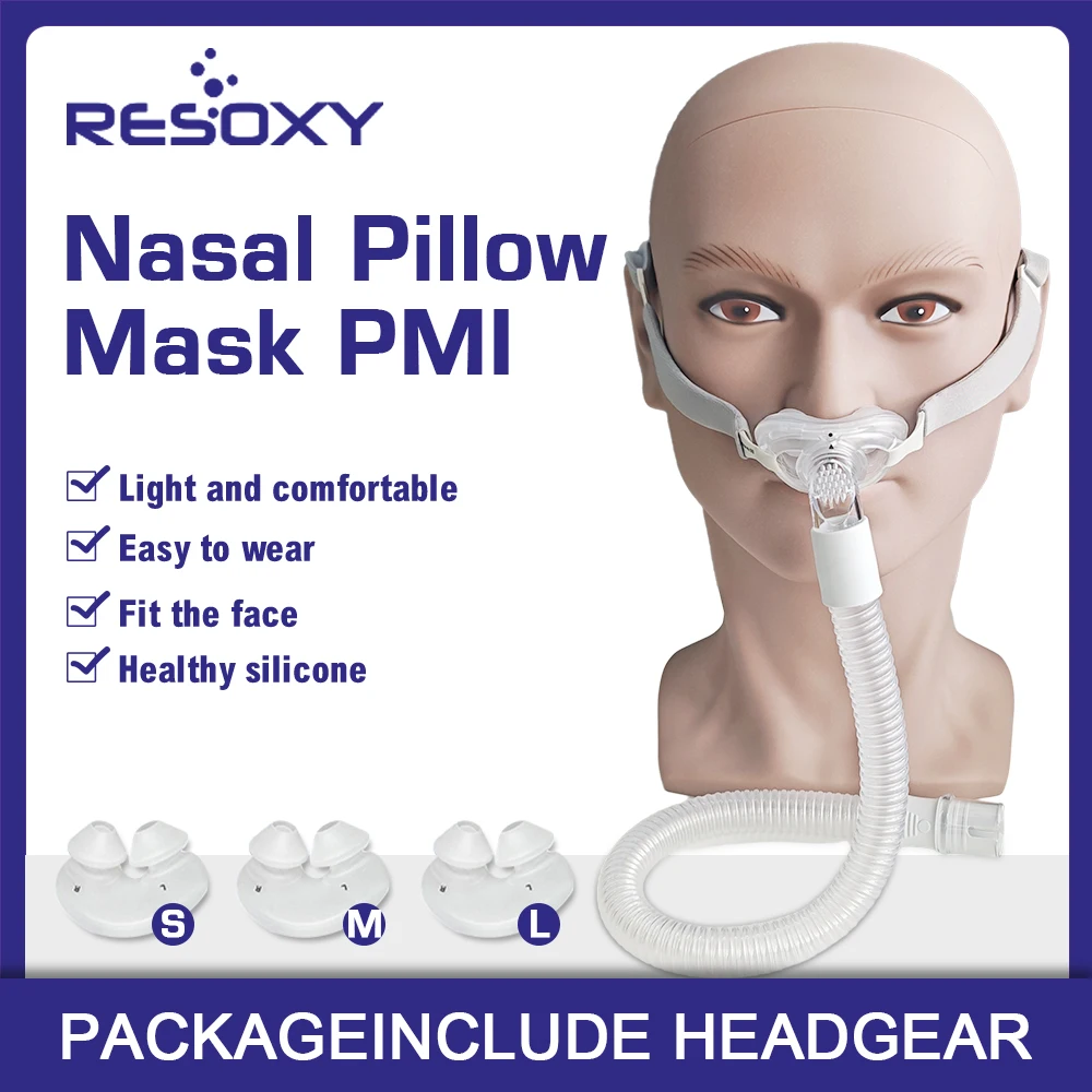 Resoxy-Cpap-Nasal-Pillows-Mask-Universal-PM1-Sleep-Apnea-Nasal-Mask-For ...
