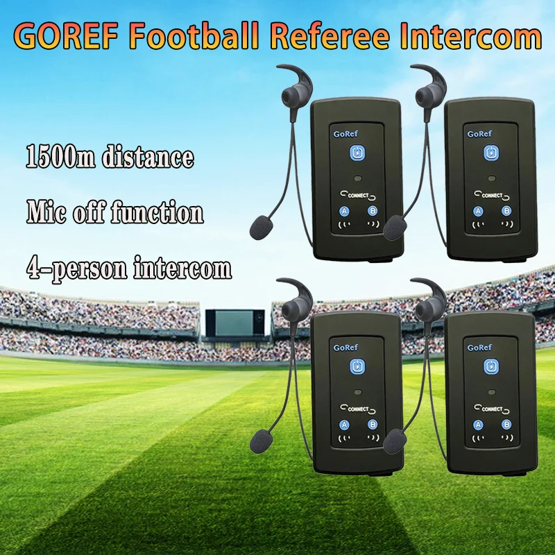 GOREF-Football-Referee-Intercom-Headset-1200M-Full-Duplex-Bluetooth-5-1 ...