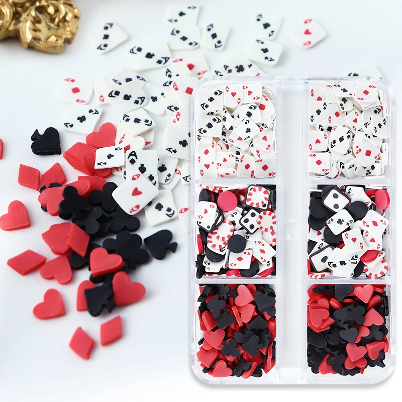 Playing-Cards-Nail-Accessories-DIY-Charms-Spades-A-Poker-Polymer-Clay ...