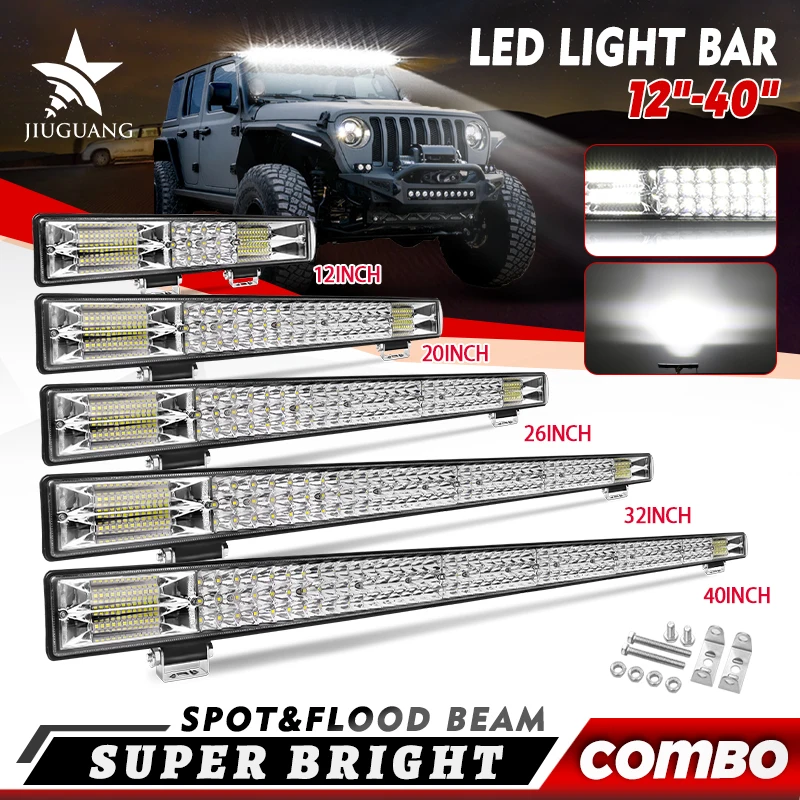 HAOLIDE-Super-Bright-3Rows-12-40inch-LED-Light-Bar-Offroad-White-6500K ...