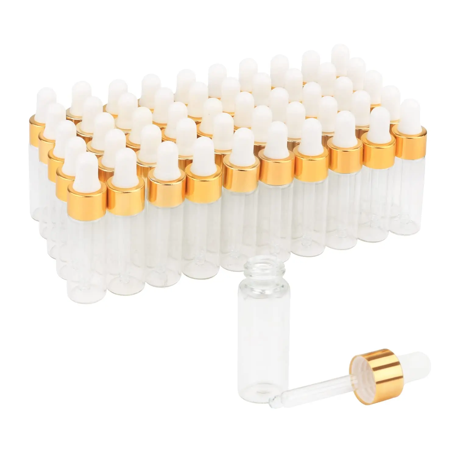 50pcs-5ml-Empty-Transparent-Glass-Bottles-Containers-Vials-Holder ...