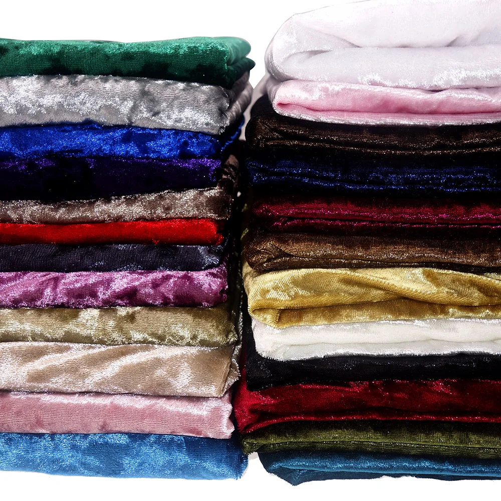 50*160cm Wholesale Gold velvet fabric elastic Soft ice velvet fabric ...