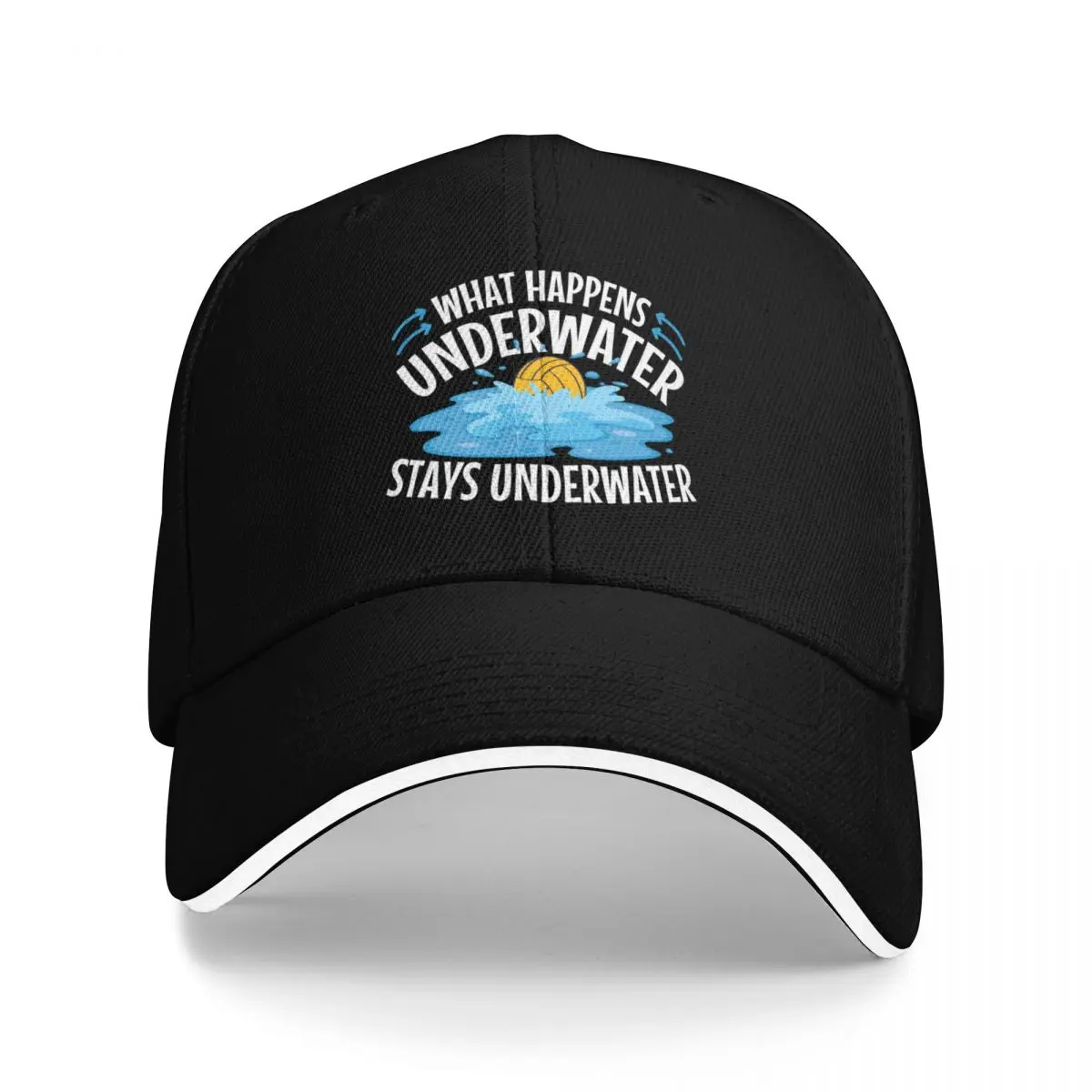 Water Polo What Happens Underwater Stays Baseball Cap fun hats luxury ...